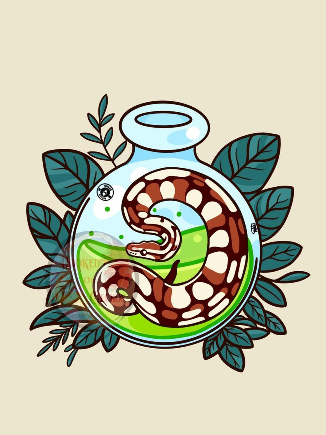 Ball Python Potion Art Print - Etsy