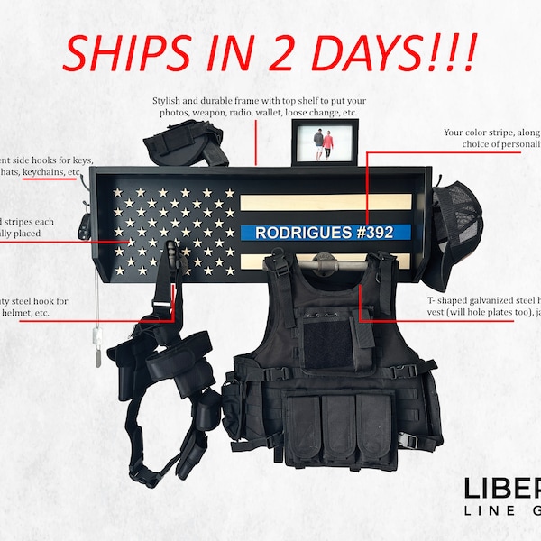 Wall Mounted Vest Duty Belt Rack - Etsy