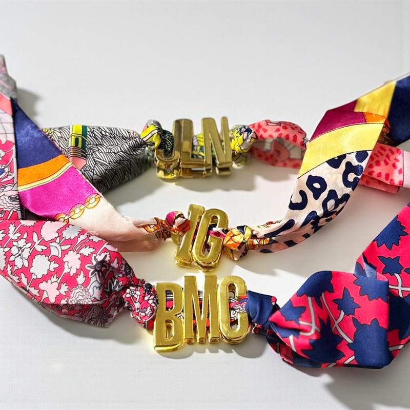 Initial Scarf Bracelets - Etsy