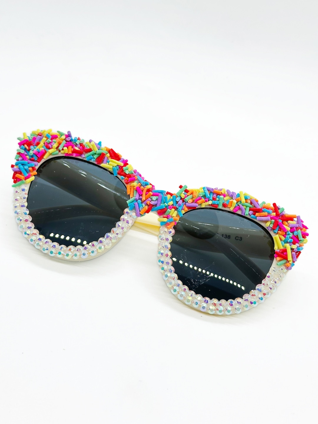 Women’s Birthday Cake Sunnies Customizable Sprinkles and Rhinestones ...