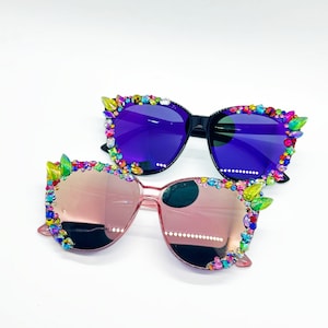 Fun Bling Rhinestone Girls Trip Party Sunnies |womens Sunglasses ...
