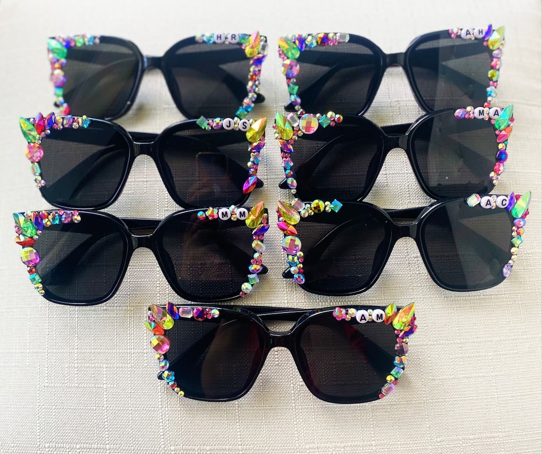 Fun Bling Rhinestone Girls Trip Party Sunnies womens Sunglasses Concert ...
