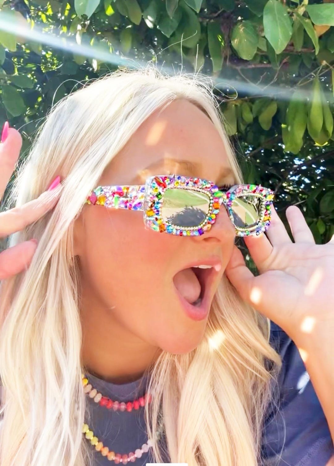 Sparkly Bling Women’s Sunglasses Fun Festival Concert Sunnies ...