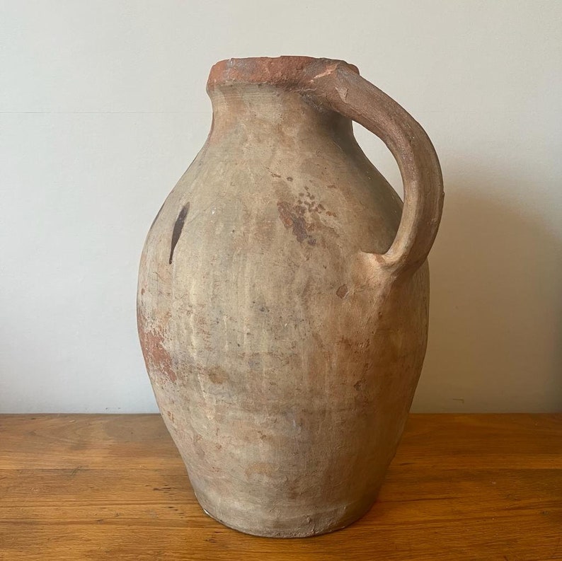 Vintage Terracotta Jug With Handle - Etsy
