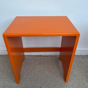 Orange Lacquered Hi Gloss Side Table - Etsy