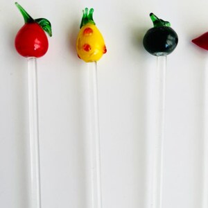 A Set of 6 Vintage Murano Glass Twizzel Sticks/ Drinks Stirrers - Etsy