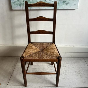 Ladder Back Chair With Rush Seat/ Seating - Etsy