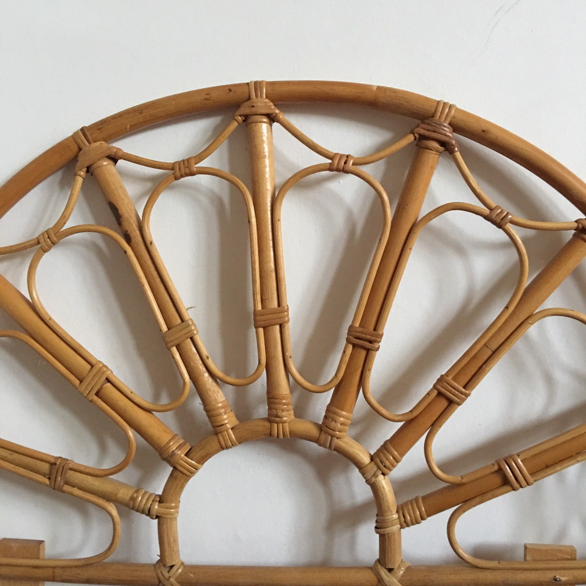 Mid Century Bamboo Single Headboard - Etsy