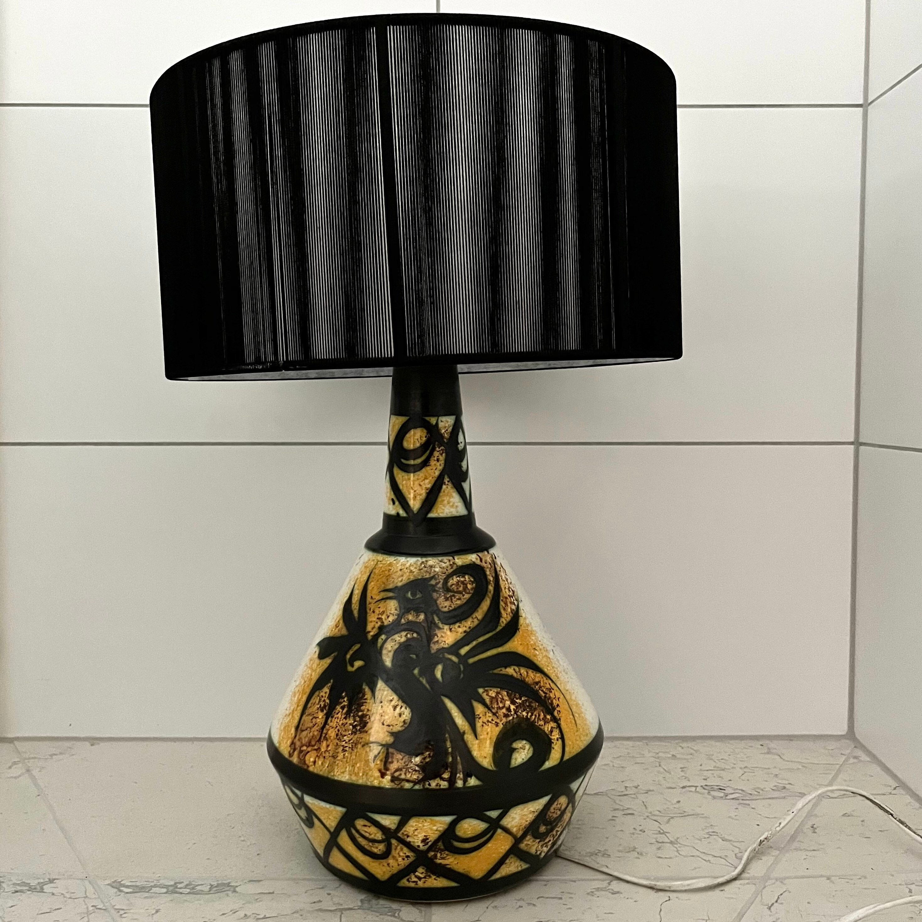 Vintage Studio Pottery Cornish Newlyn Table Lamp - Etsy UK