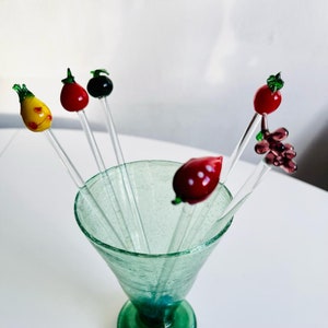A Set of 6 Vintage Murano Glass Twizzel Sticks/ Drinks Stirrers - Etsy