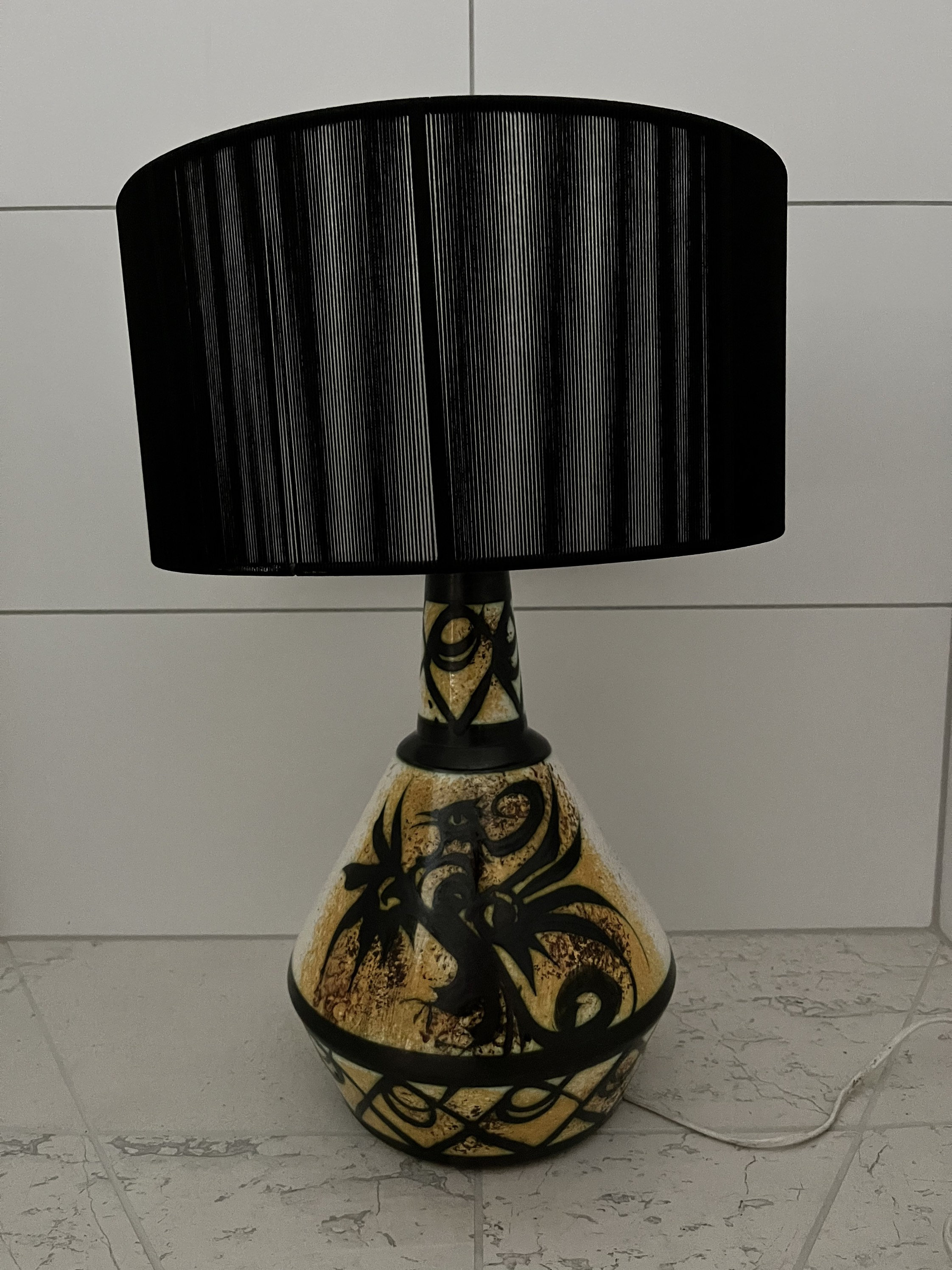 Vintage Studio Pottery Cornish Newlyn Table Lamp - Etsy UK