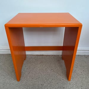 Orange Lacquered Hi Gloss Side Table - Etsy