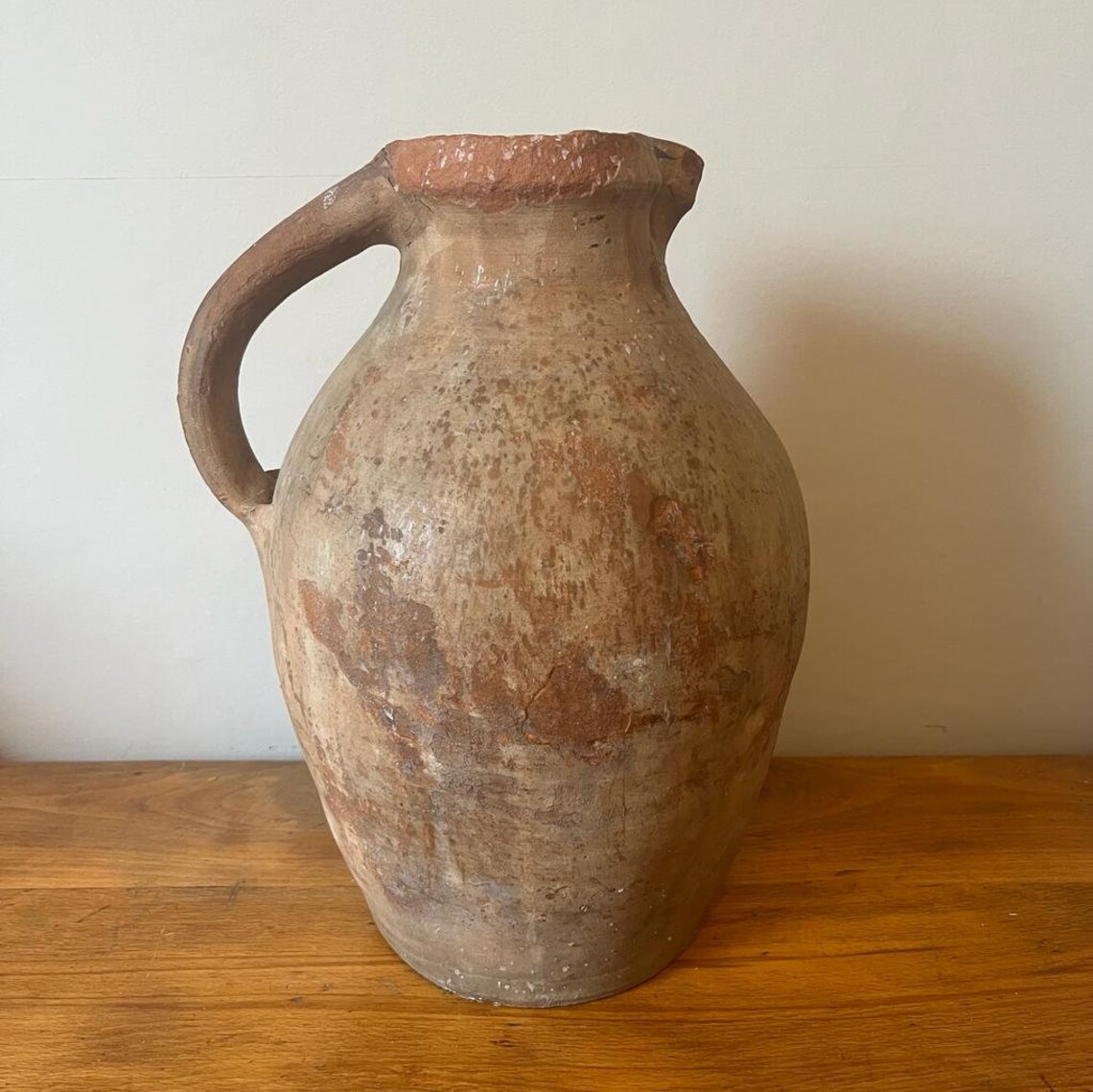 Vintage Terracotta Jug With Handle - Etsy