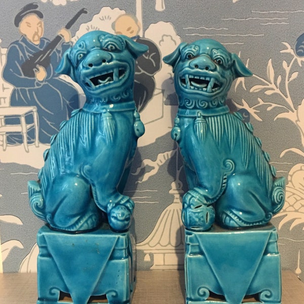 Turquoise Foo Dogs - Etsy