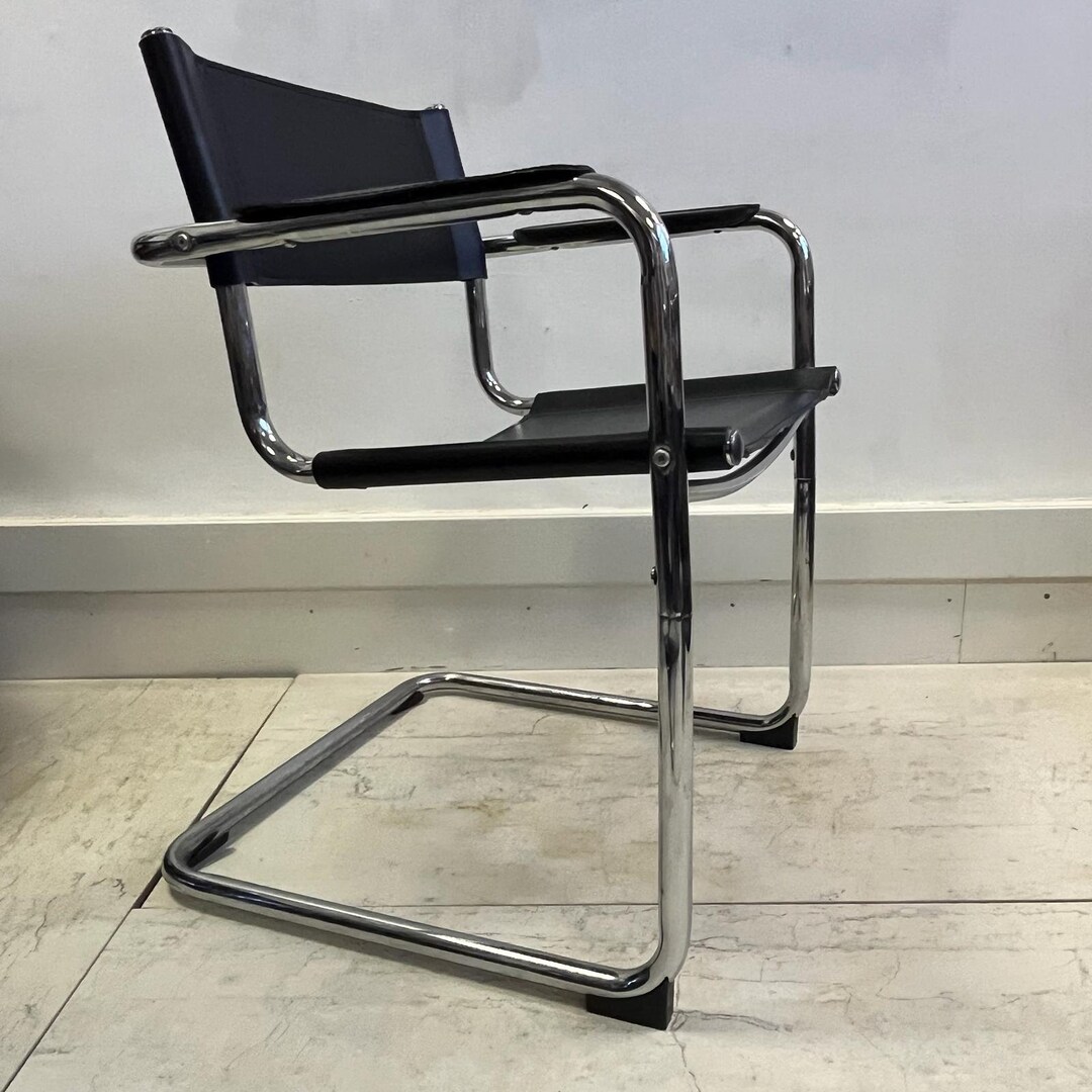 Chrome & Leather Chair/ Dining Chair/ Office Chair - Etsy