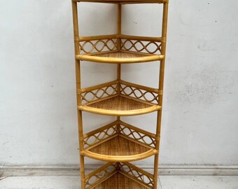 Corner Bamboo Shelf Unit - Etsy