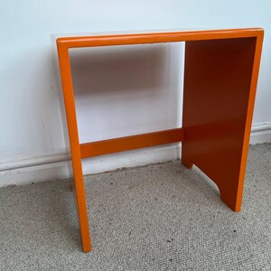Orange Lacquered Hi Gloss Side Table - Etsy