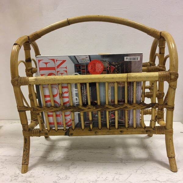 Bamboo Magazine Rack - Etsy