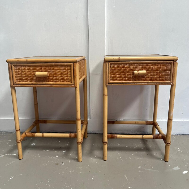 Bamboo Bedside Table - Etsy UK