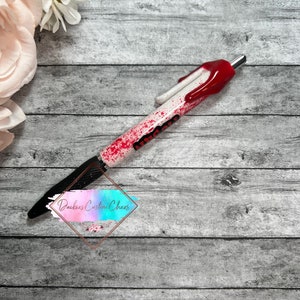 Glitter Blood Splatter Custom Gel Pen Crime Scene Pen | Etsy