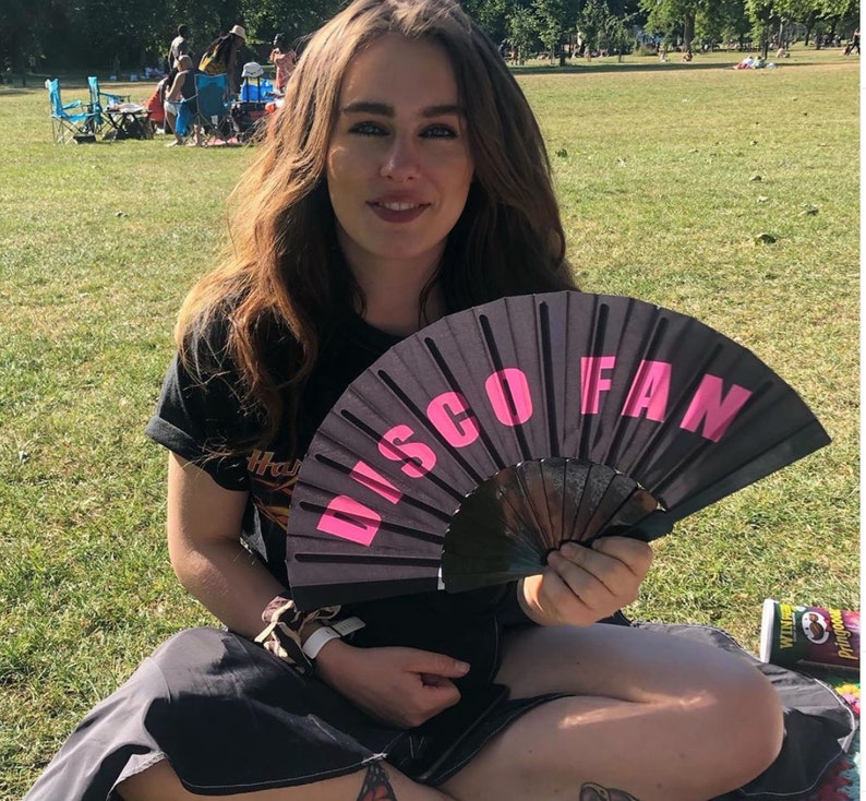 Disco Fan / Hand Folding Fan / Rave / Festival / Party - Etsy