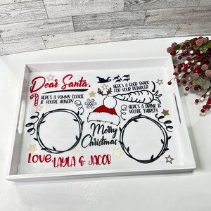 Personalized Dear Santa Christmas Tray Version 1 Santa Tray Christmas ...