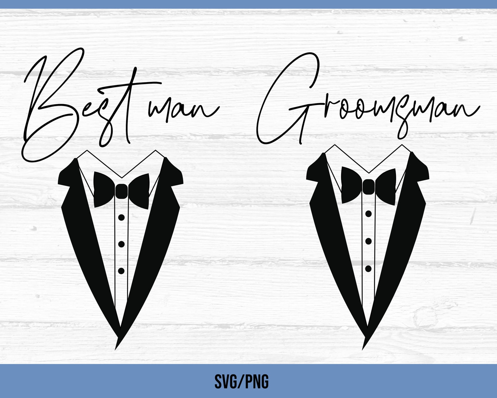Best Man & Groomsman Tuxedo SVG Wedding SVG Groom Svg Suit - Etsy