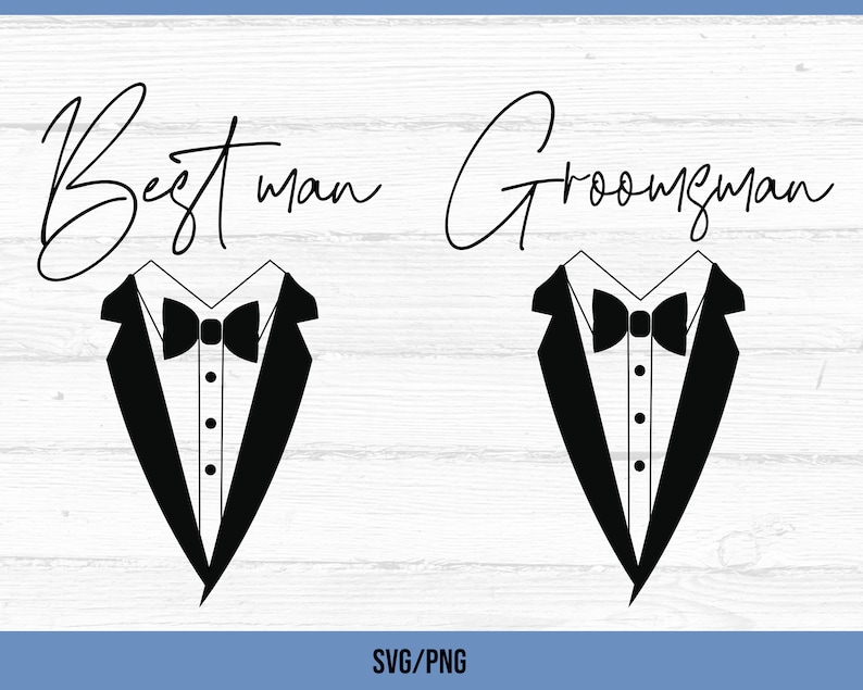 Best Man & Groomsman Tuxedo SVG, Wedding Clipart (digital Download) - Etsy