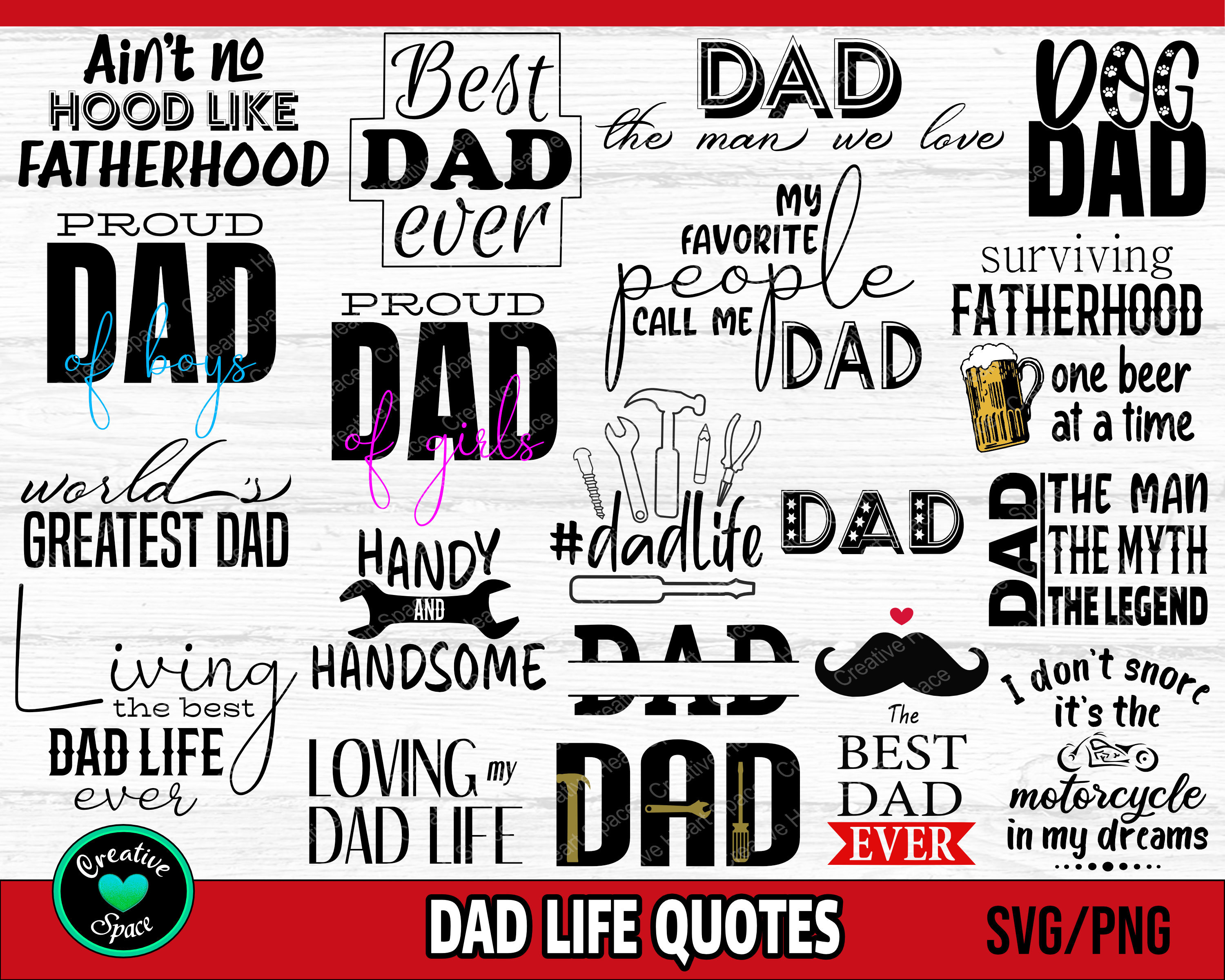 Dad Life SVG Bundle Dad SVG Father's Day Svg Dad Quotes - Etsy