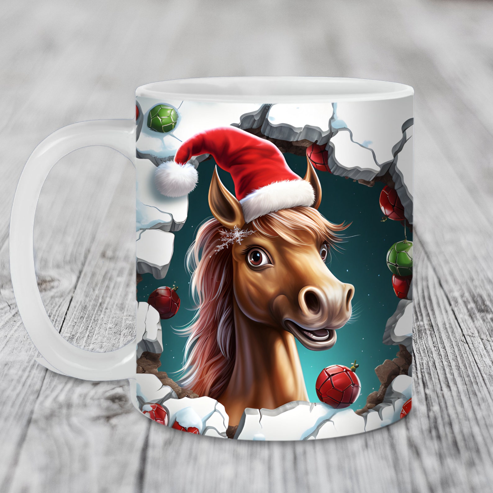 3D Christmas Mug Wrap Bundle 11oz and 15oz Mug Templates Instant ...