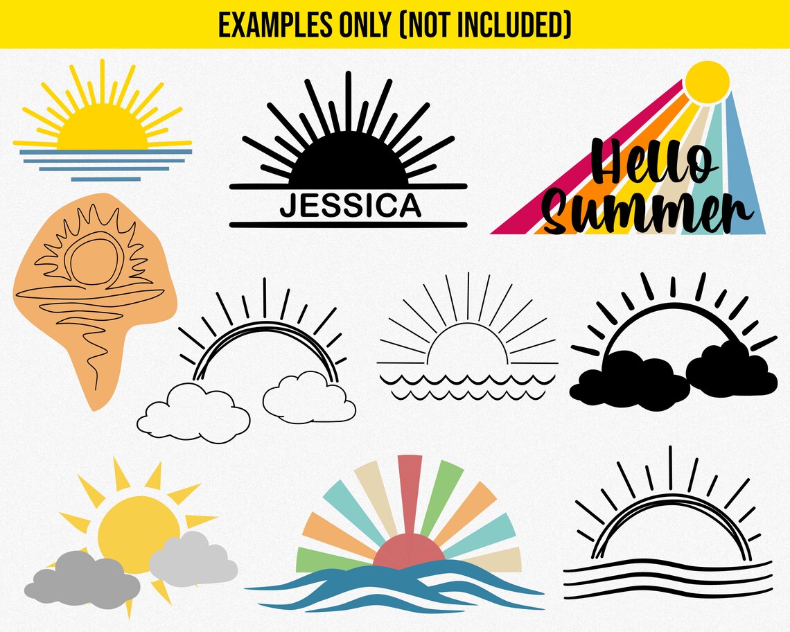 Sun SVG Bundle Sun Clipart SVG Sunshine Svg Png Sun | Etsy