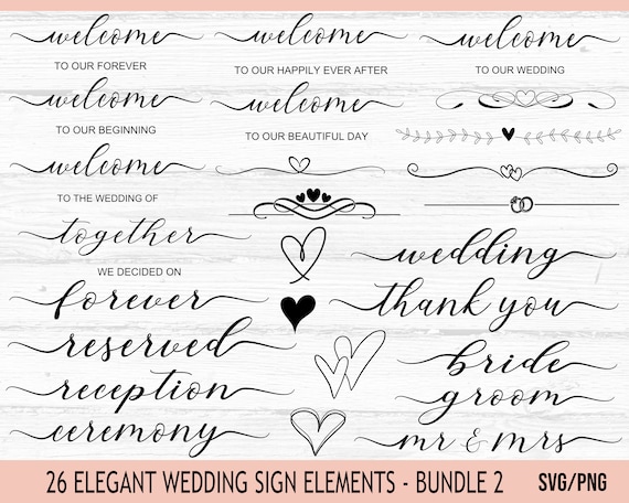 Wedding Signs SVG Bundle 2 Wedding SVG Wedding Sign Svg - Etsy