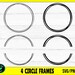 Decorative Circle Frames SVG, Triple Circle Frames SVG, PNG, Circle Svg ...