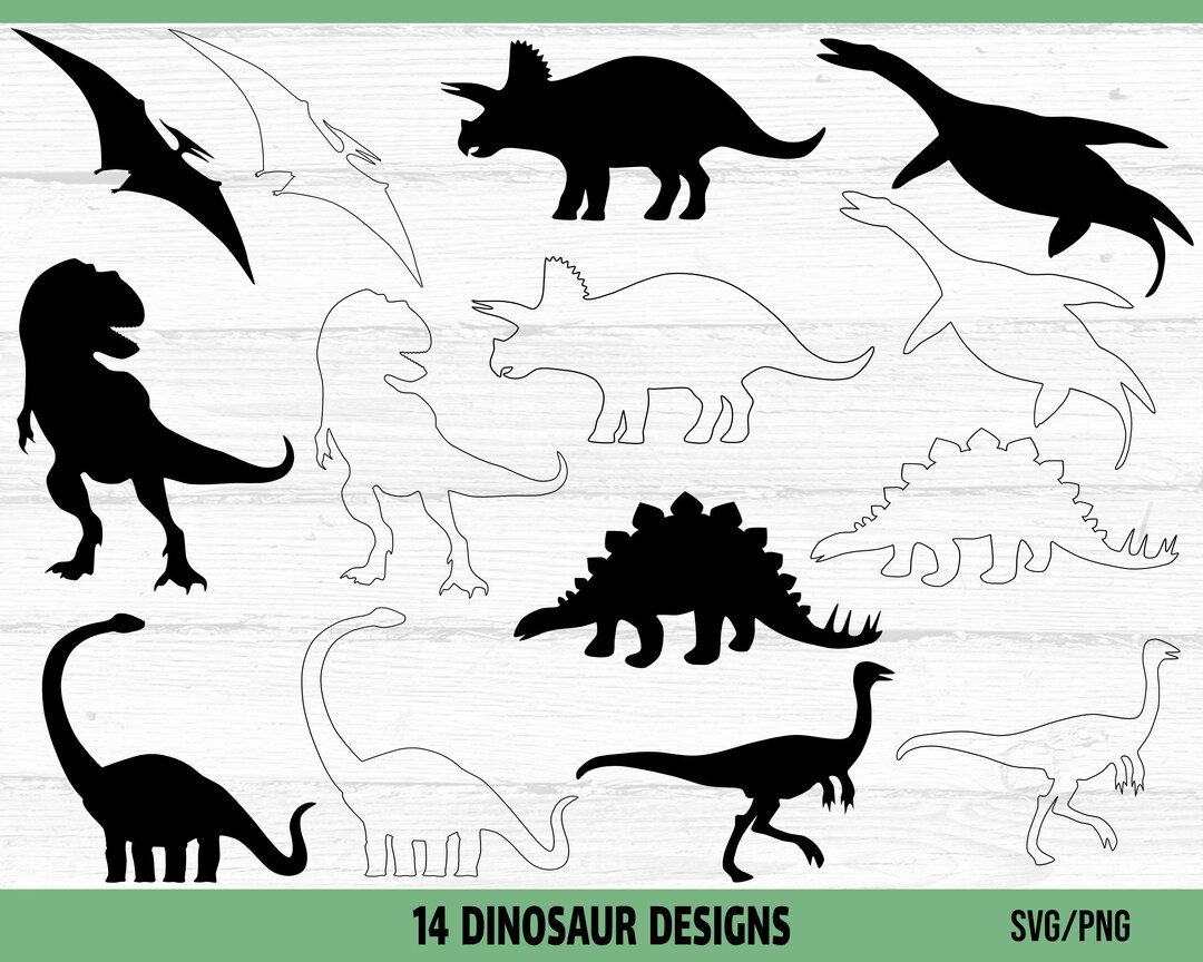 Dinosaur SVG Bundle, Dinosaur Clipart SVG, Dinosaur Silhouette Svg ...