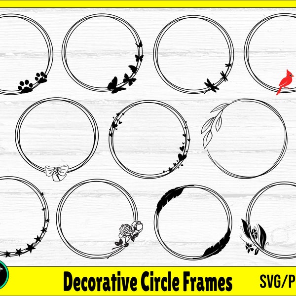 Circle Frame Svg - Etsy