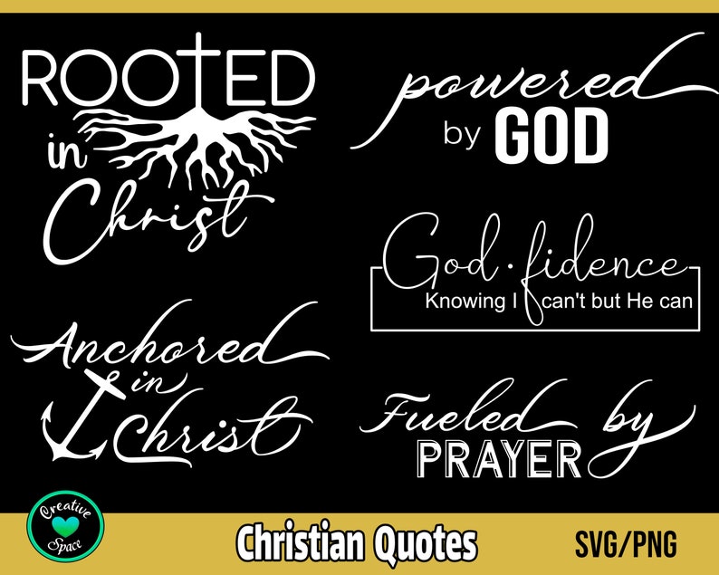 Christian Quotes SVG Bible Verse SVG Scripture Svg Rooted - Etsy
