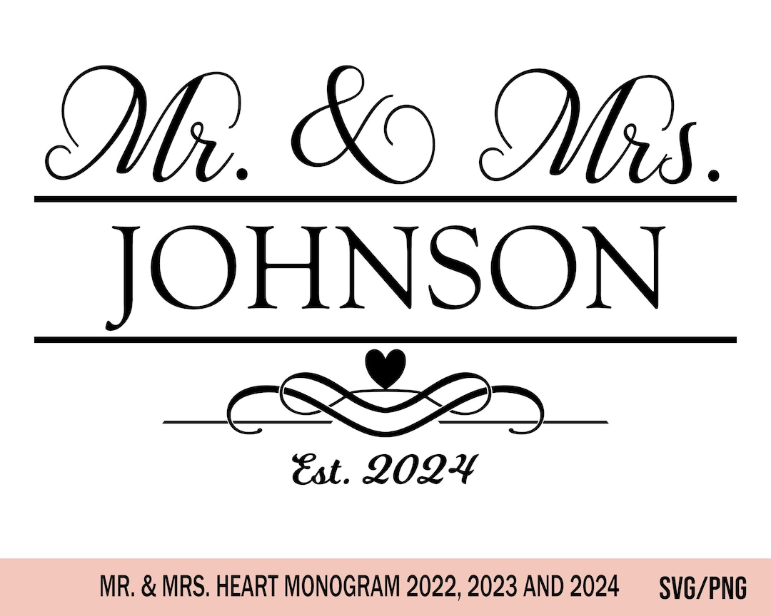 Mr. & Mrs. SVG, Wedding SVG, Wedding Glasses Svg, Personalized Wedding ...