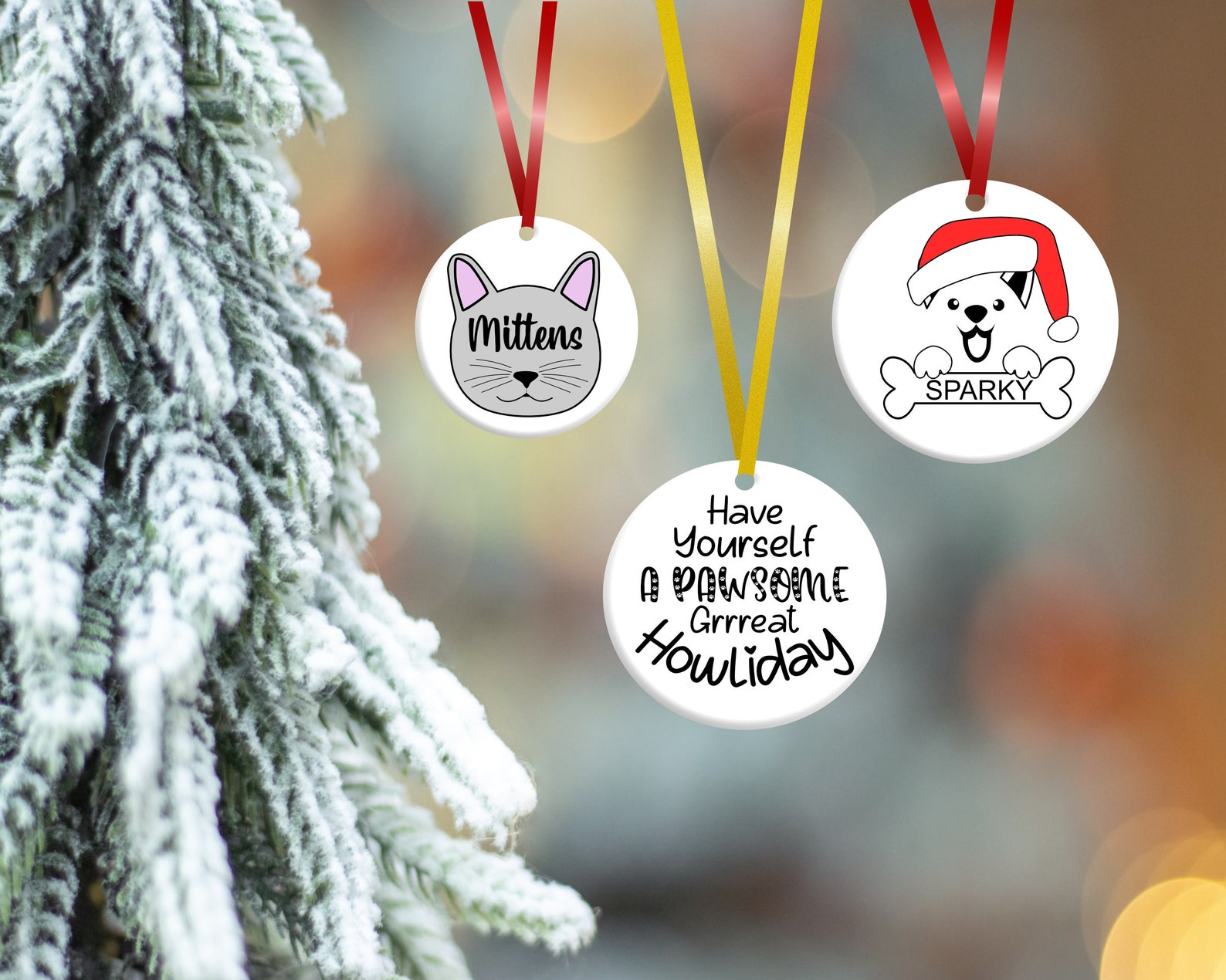 Pet Christmas Ornament SVG Bundle Christmas SVG Pet Monogram | Etsy