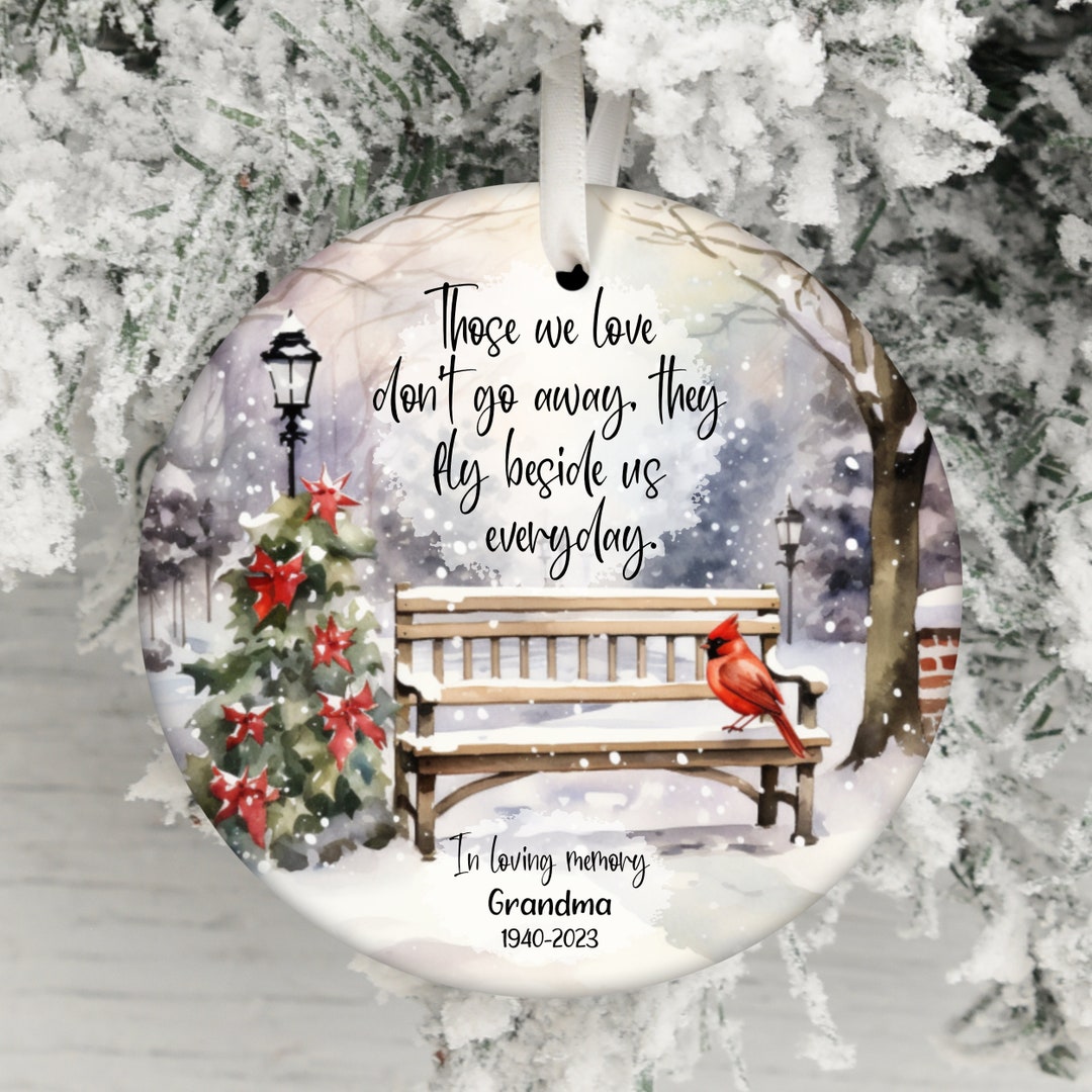 Cardinal Memorial Ornament PNG, Personalized Remembrance Ornament ...