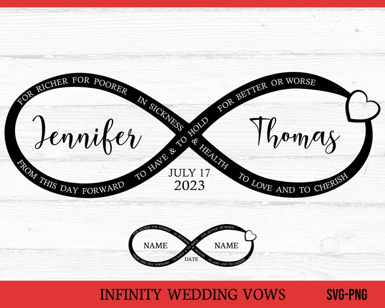 Infinity Wedding Vows SVG Wedding SVG Marriage Vows Svg - Etsy