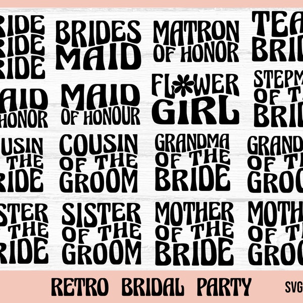 Wedding Party Svg - Etsy