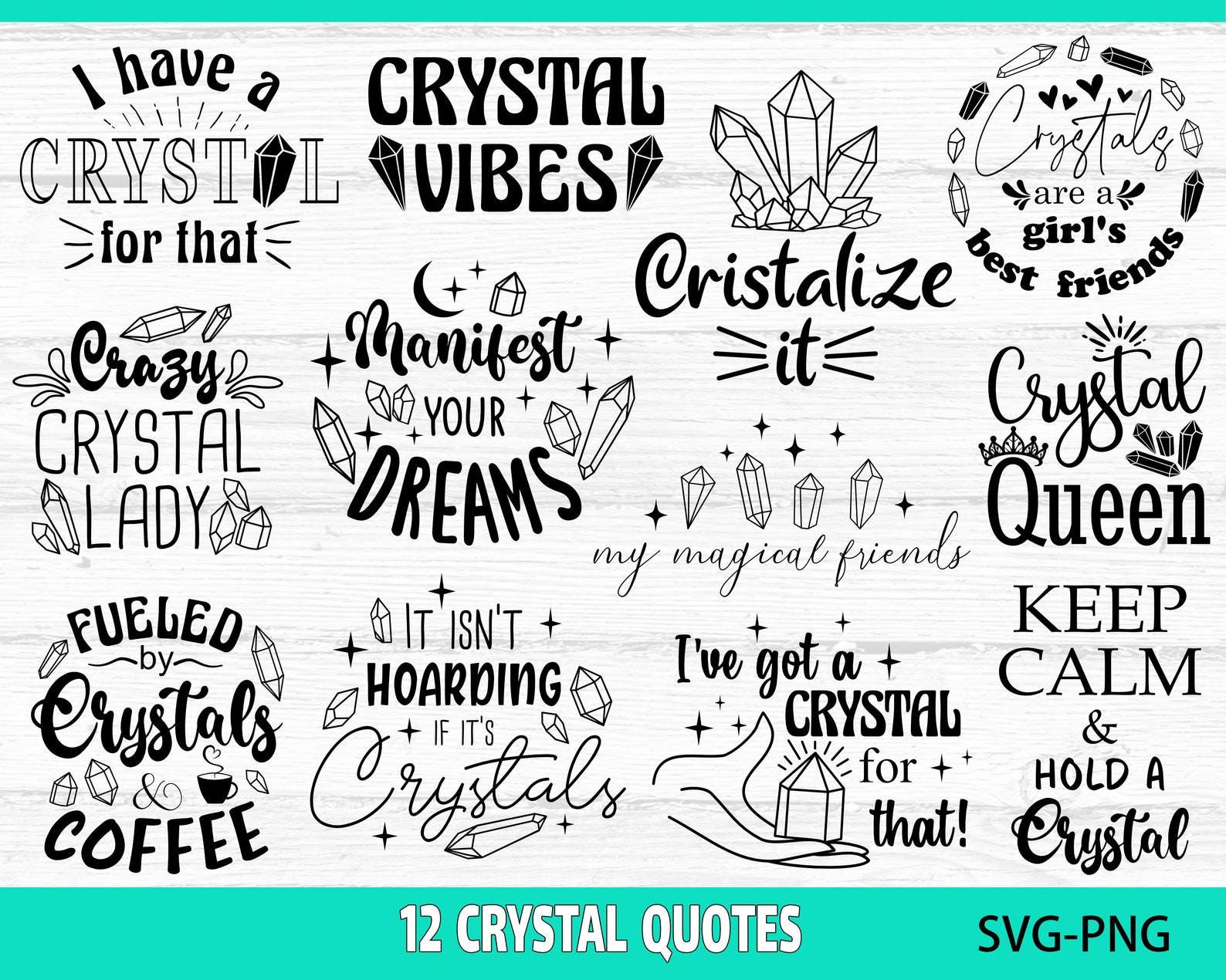 Crystal Quotes SVG Bundle Crystal SVG Crystal Lover Svg - Etsy UK