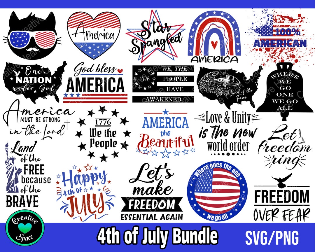 4th of July SVG Bundle, Patriotic SVG, Independence Day Svg, America ...