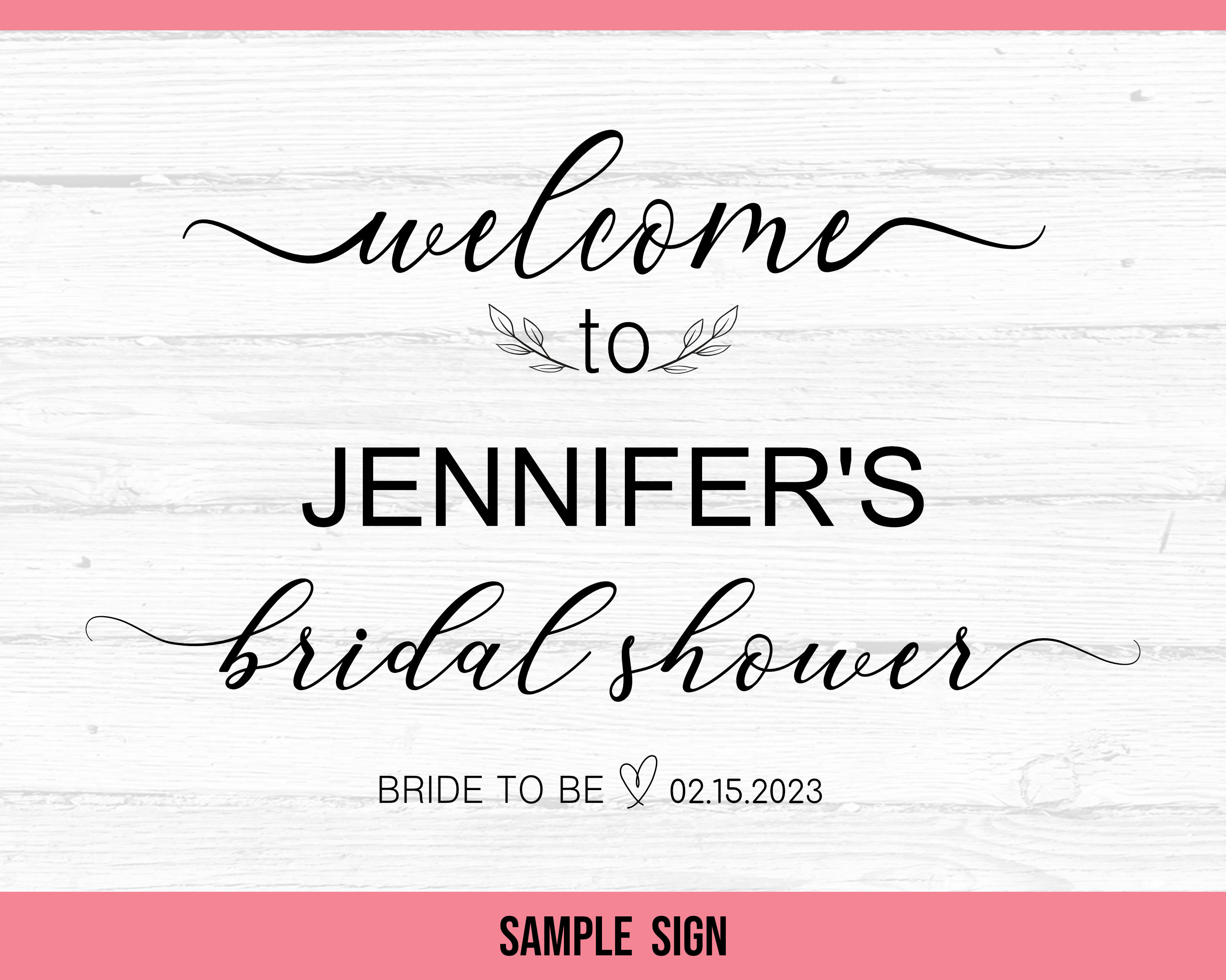 Bridal Shower Sign SVG Bridal Shower Welcome Sign SVG Custom - Etsy