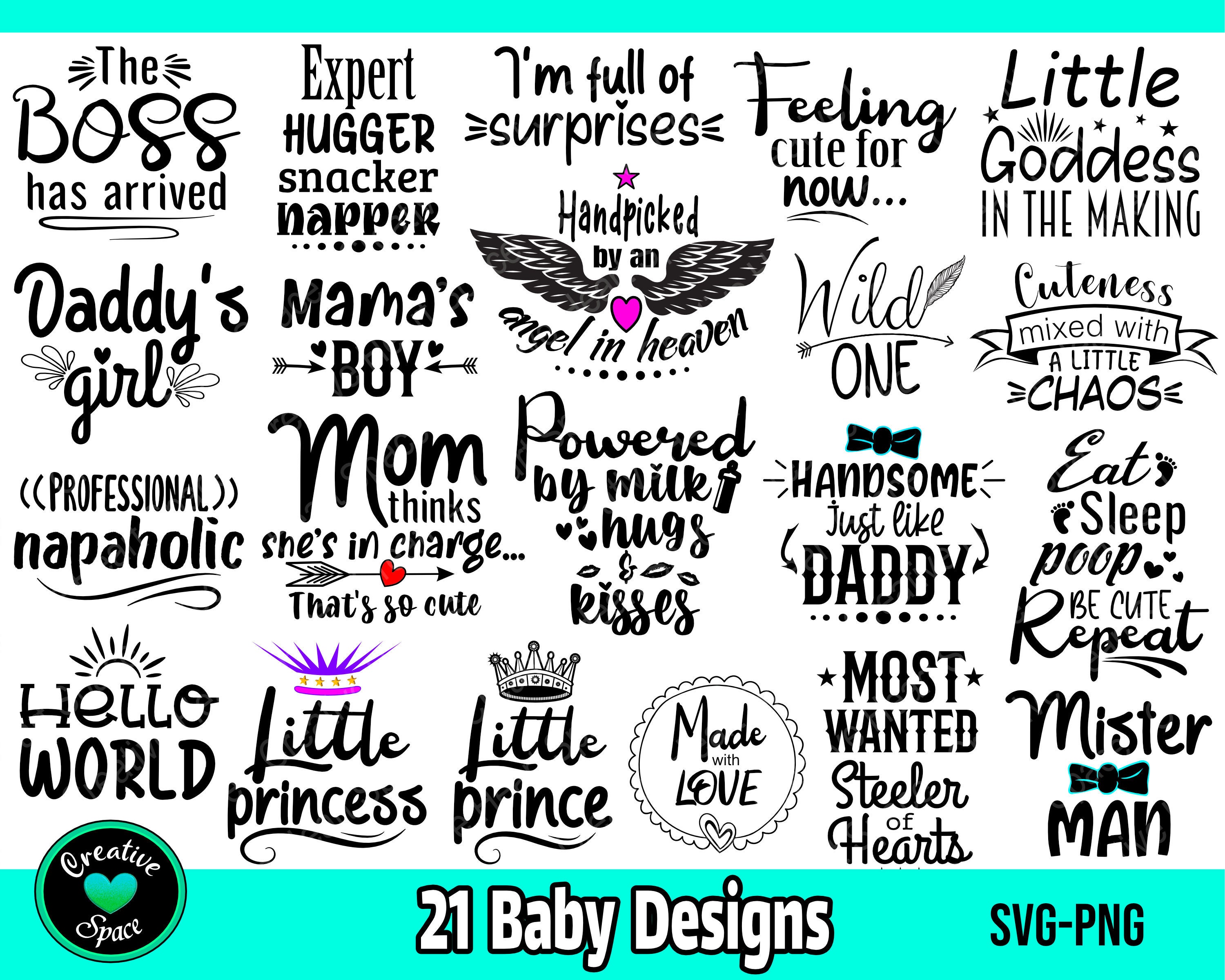 Baby SVG Bundle Funny Baby Quote SVG Baby Boy svg Baby Girl | Etsy