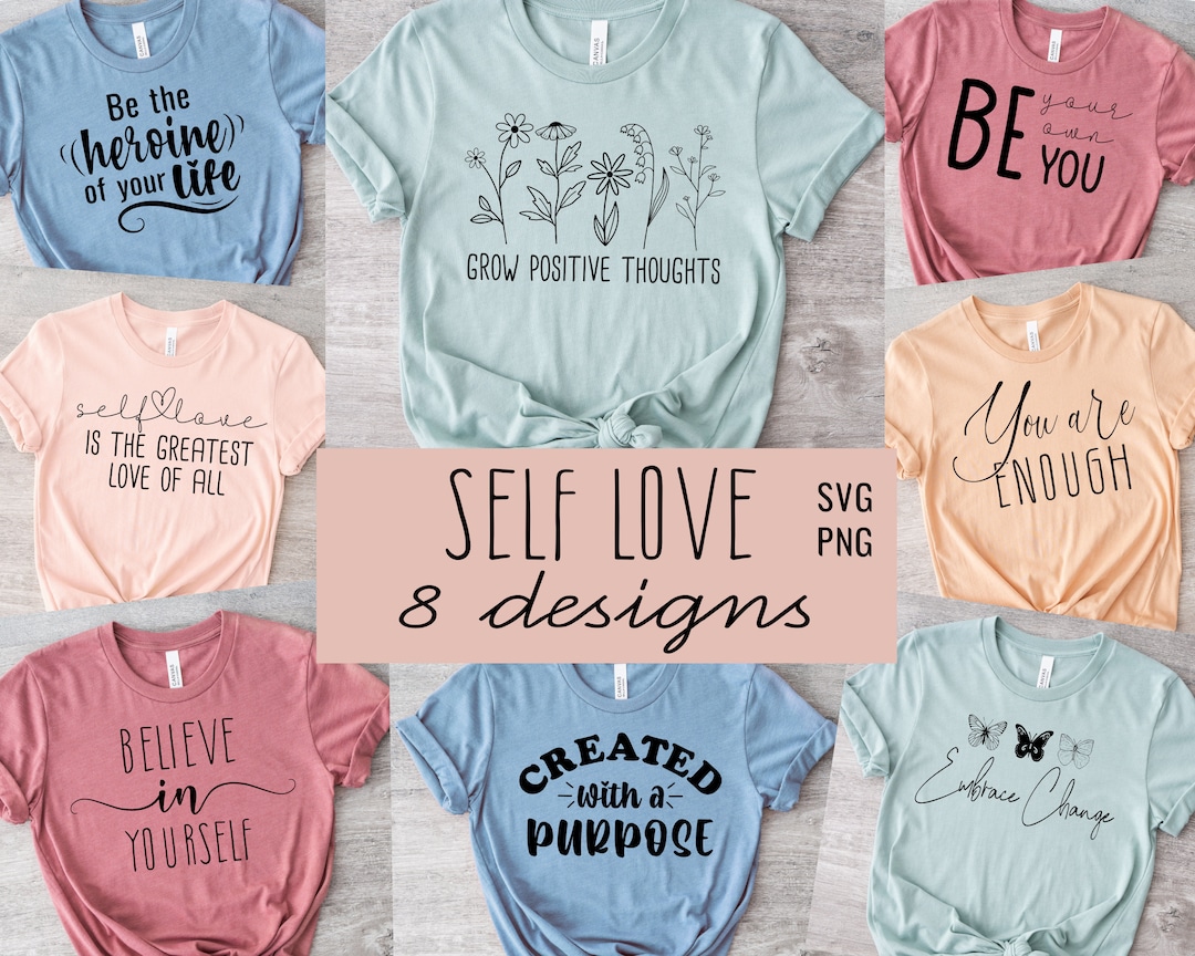 Self Love SVG Bundle 1, Personal Growth SVG, Positive Quotes Svg ...