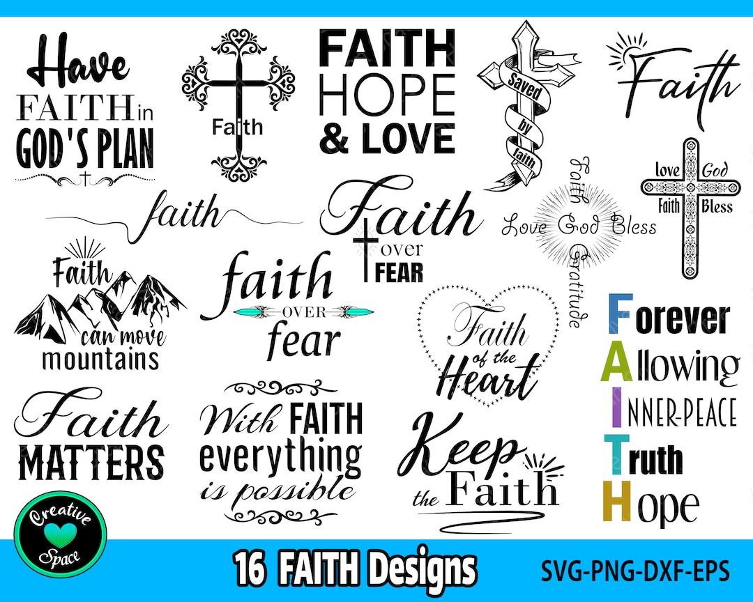 Faith SVG Bundle, Faith Cross SVG, Faith Quotes SVG, Christian Svg ...