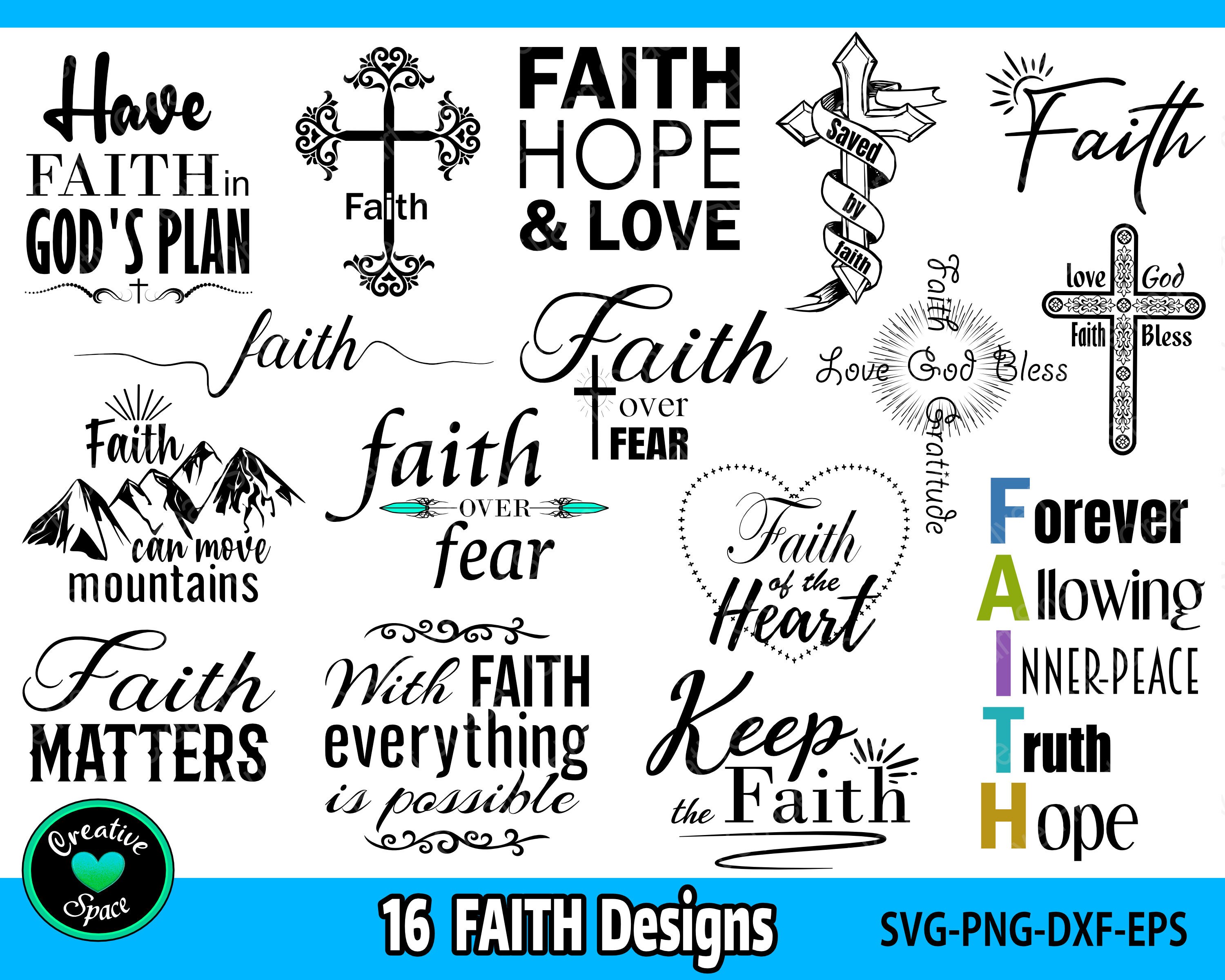 Faith SVG Bundle Faith Cross SVG Faith Quotes SVG Christian - Etsy
