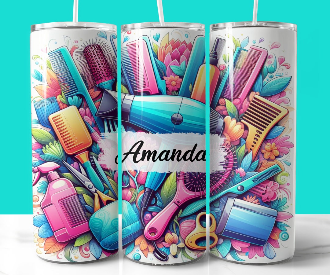 Hair Stylist Tools Add Name Tumbler Wrap PNG, 11oz and 15oz Mug Wrap ...