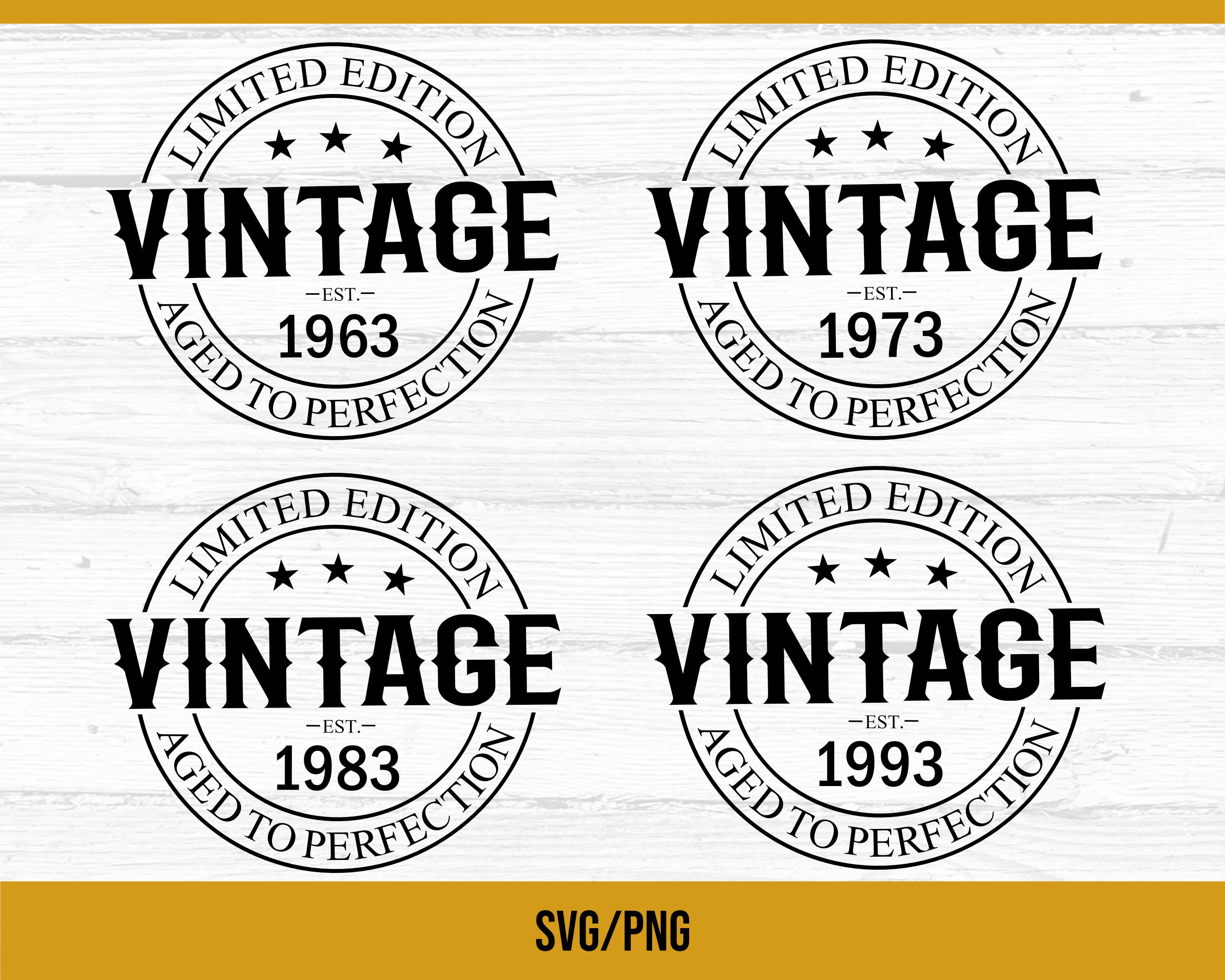 Birthday SVG Aged to Perfection SVG Custom Birthday Year - Etsy